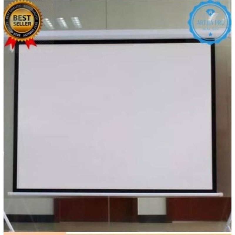 Jual Screen projector motorized 84" - Layar proyektor remot otomatis ...