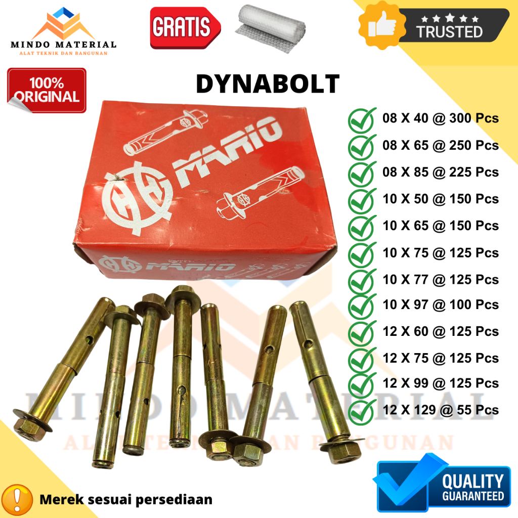 Jual Baut Beton Dynabolt / Dinabol / Dinabolt | Shopee Indonesia