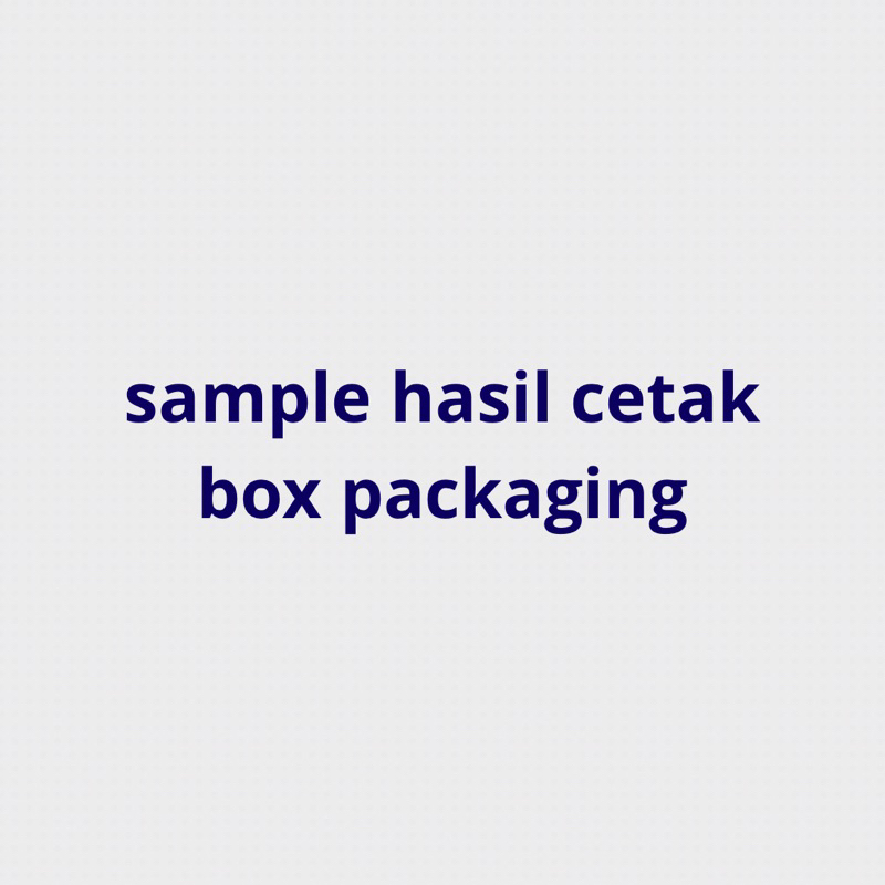 Jual sample box packagin /contoh hasil cetak box packaging | Shopee ...