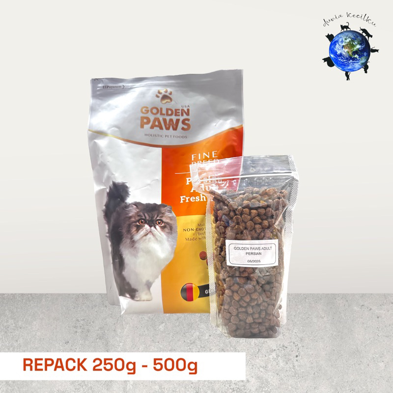Jual Golden Paws Premium Cat Food Adult Persian (REPACK 250g - 500g ...