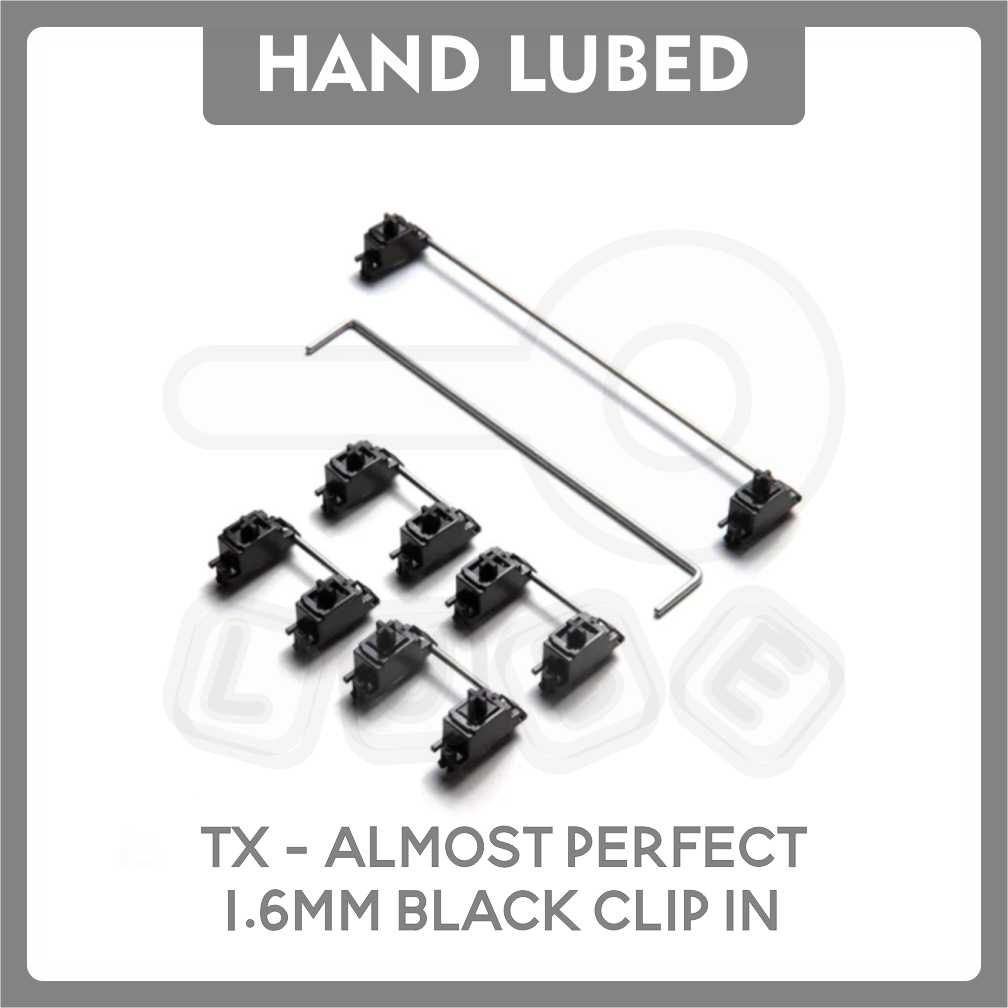 Jual LUBED TX 1.6mm Black - Almost Perfect / AP Clip in Stabilizer ...