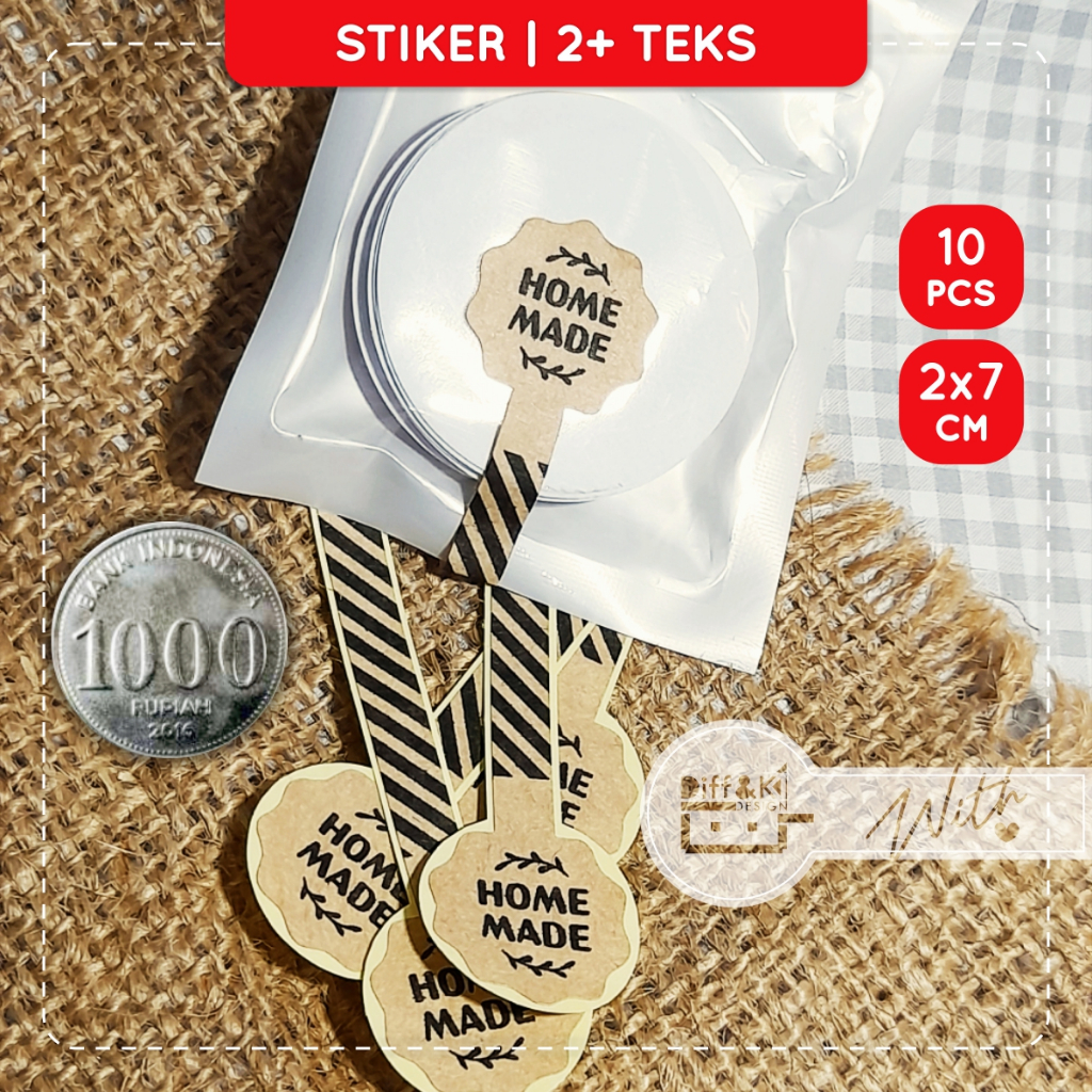 Jual Label Stiker Segel Penutup Botol Toples Made with Love Handmade ...