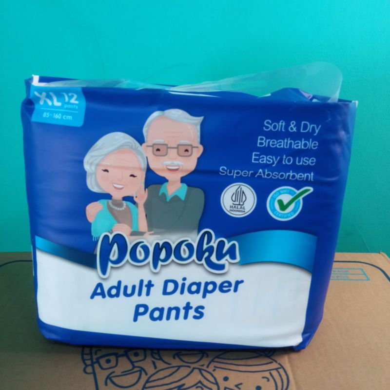 Jual Popok Dewasa Celana Popoku Adult Pant XL 12 | Shopee Indonesia