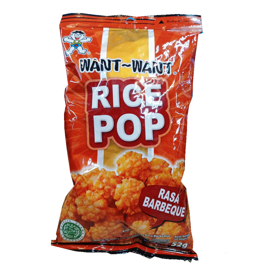 Jual WANT-WANT RICE POP RASA BARBEQUE 52g | Shopee Indonesia