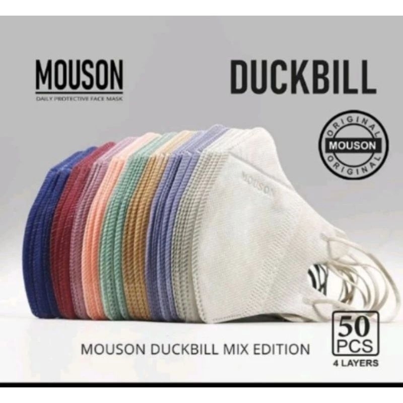 Jual Masker Duckbill MOUSON 4 Ply || 1 box isi 50pcs // Db Mouson ...