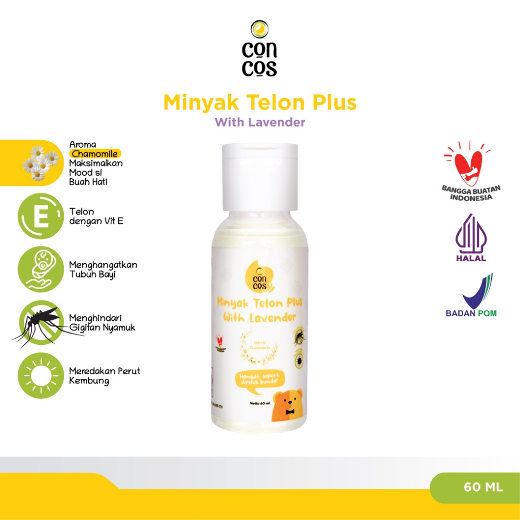 Jual CONCOS Minyak Telon Plus Lavender Anti Kembung Anti Nyamuk | Shopee Indonesia
