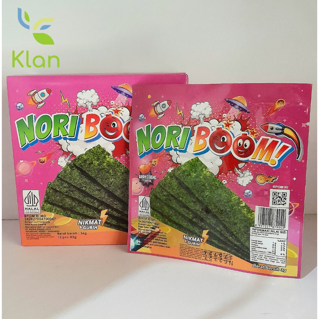 Jual NORI SACHET RASA AYAM GORENG/NORIBOOM RASA AYAM GORENG 3GR/NORI ...