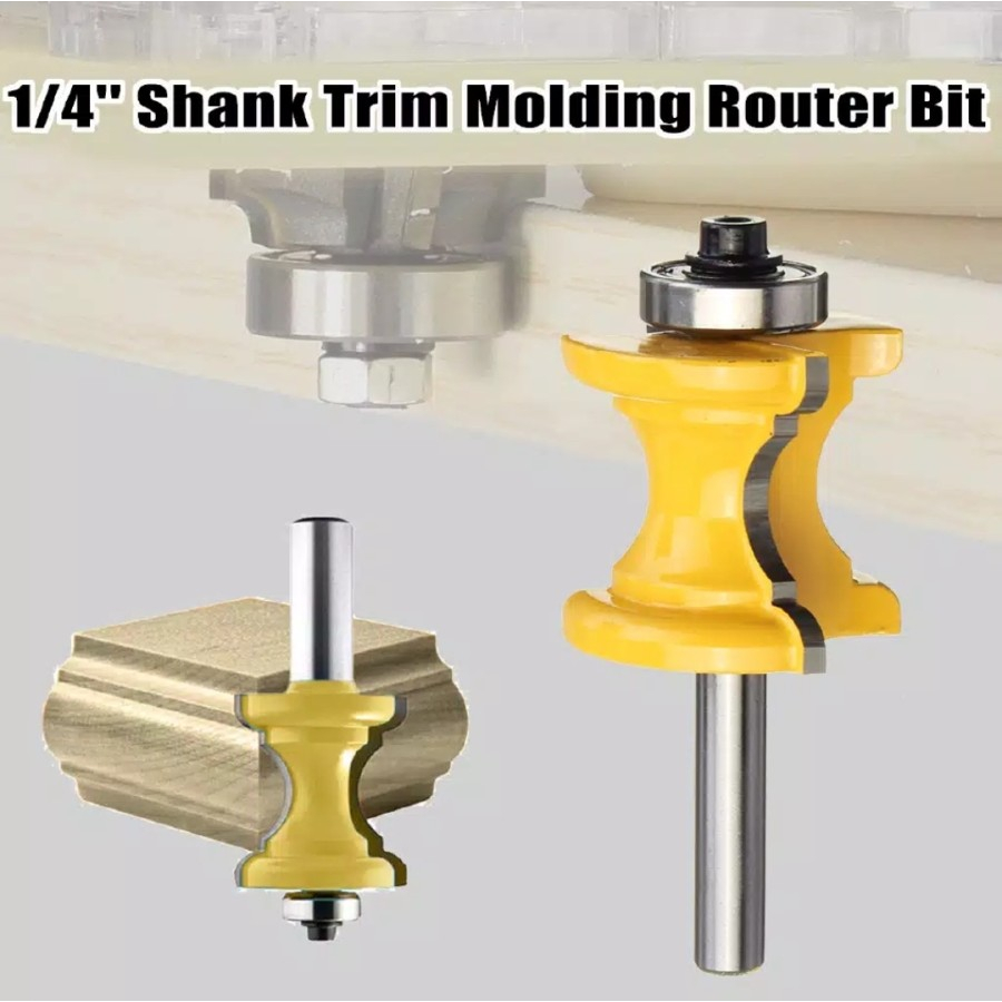 Jual Mata Profil Router Bullnose Trim Molding Shank 1/4 untuk list meja ...