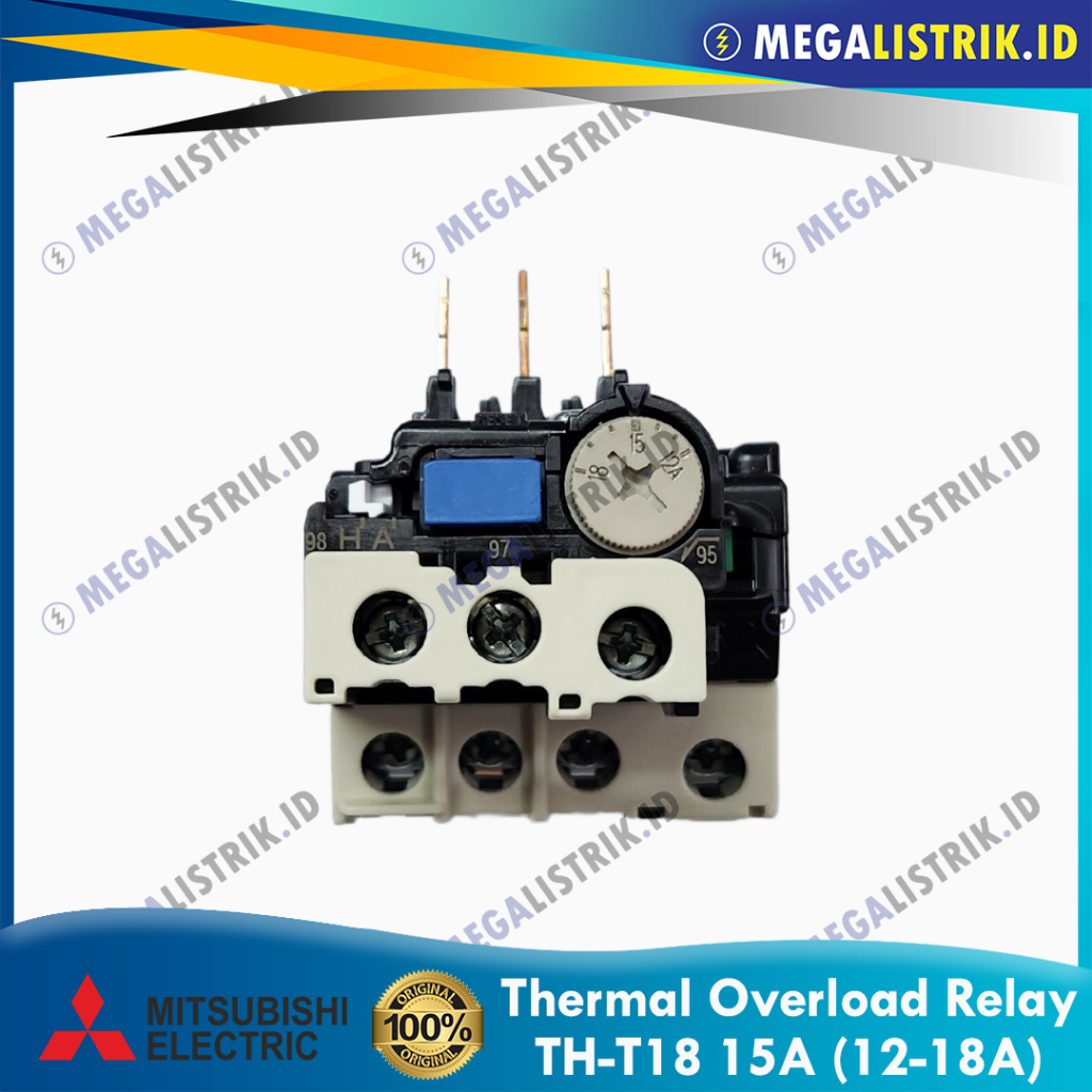 Jual MITSUBISHI TH-T18 15A (12-18A) / THERMAL OVERLOAD RELAY THT18 15 A ...