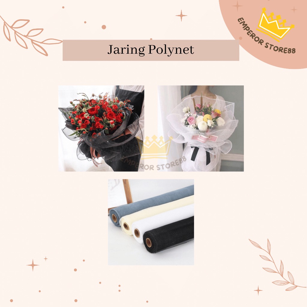 Jual Flower Wrapping Paper Jaring Polynet Korea 48 x 50 cm Lembaran ...