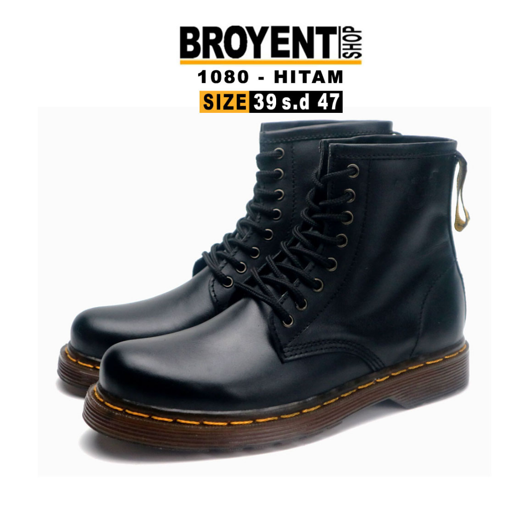 Jual Sepatu Boots Pria Docmart Kulit Sapi 8 Hole size 39-47 | Shopee ...