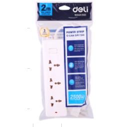 Jual Deli Power Strip EN/ANSI Plug (2m) Terminal Colokan Listrik Cok ...