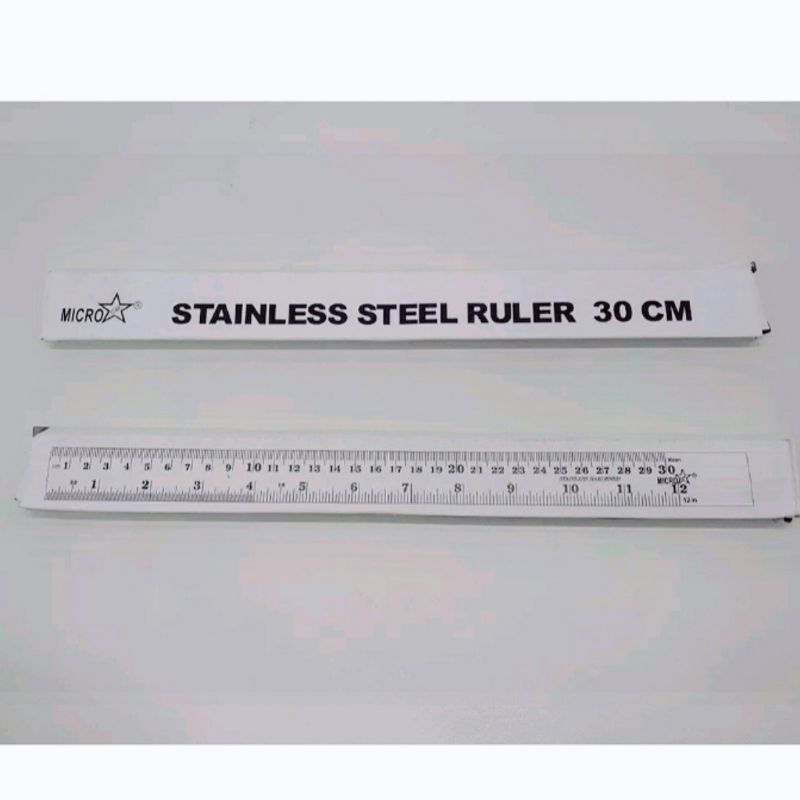 Jual Penggaris 30 cm stainless steel MICROSTAR / penggaris besi ...