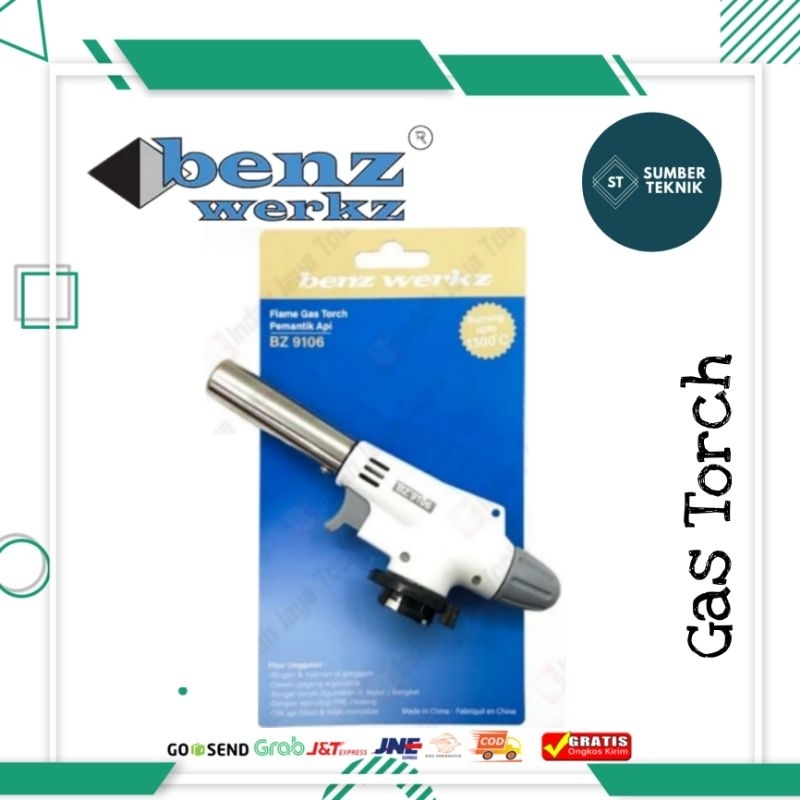 Jual BENZ BZ 9106 Gas Torch Alat Pemantik Api Las Bakar Mini Flame Gun ...