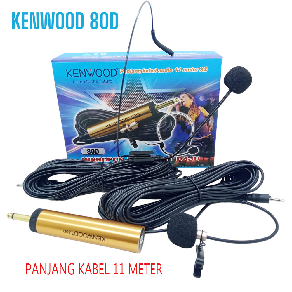 Jual Kenwood Mic Clip On KD-80D Microphone Mic Jepit Imam Kabel ...