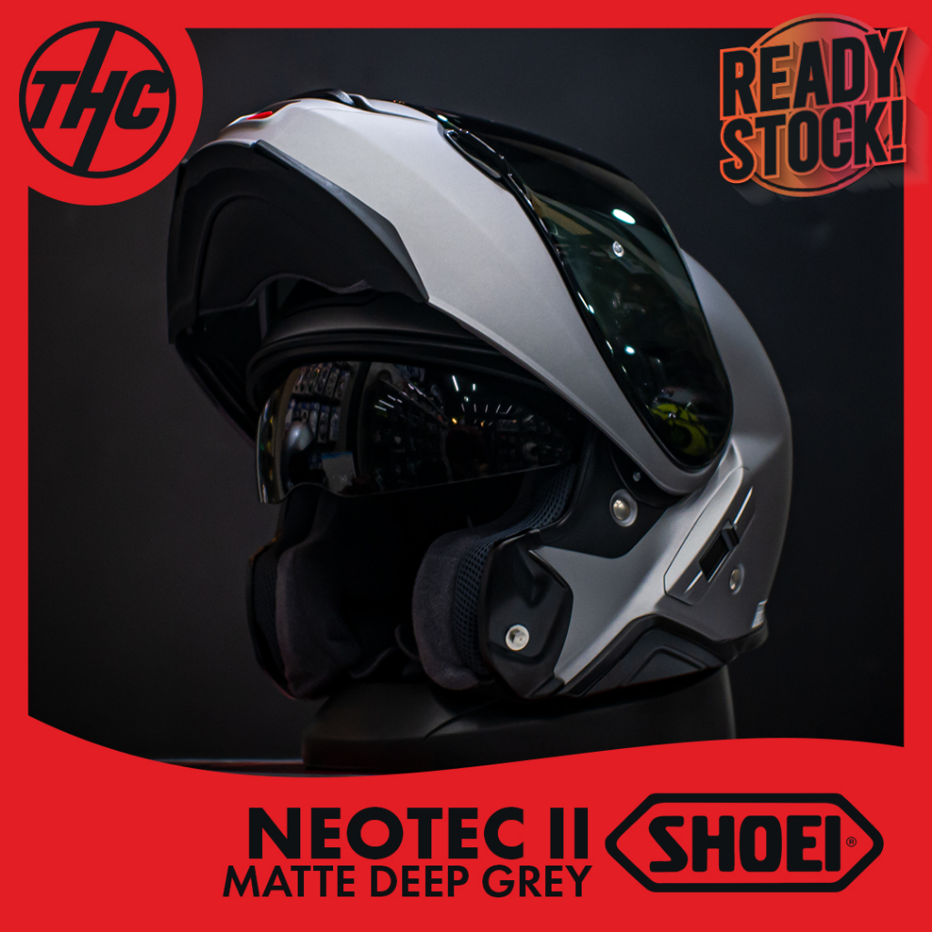 Jual SHOEI NEOTEC 2 MATTE DEEP GREY FLIP UP MODULAR TOURING HELM NEOTEC ...