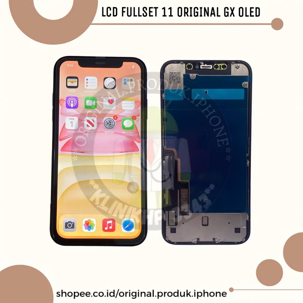 Jual LCD TOUCHSCREEN IP 11 OLED GX ORIGINAL NEW LAYAR 11 FULLSET ...