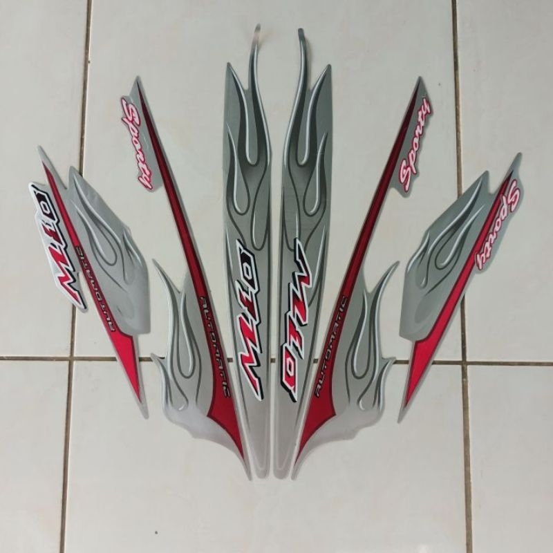 Jual striping api mio sporty warna silver | Shopee Indonesia