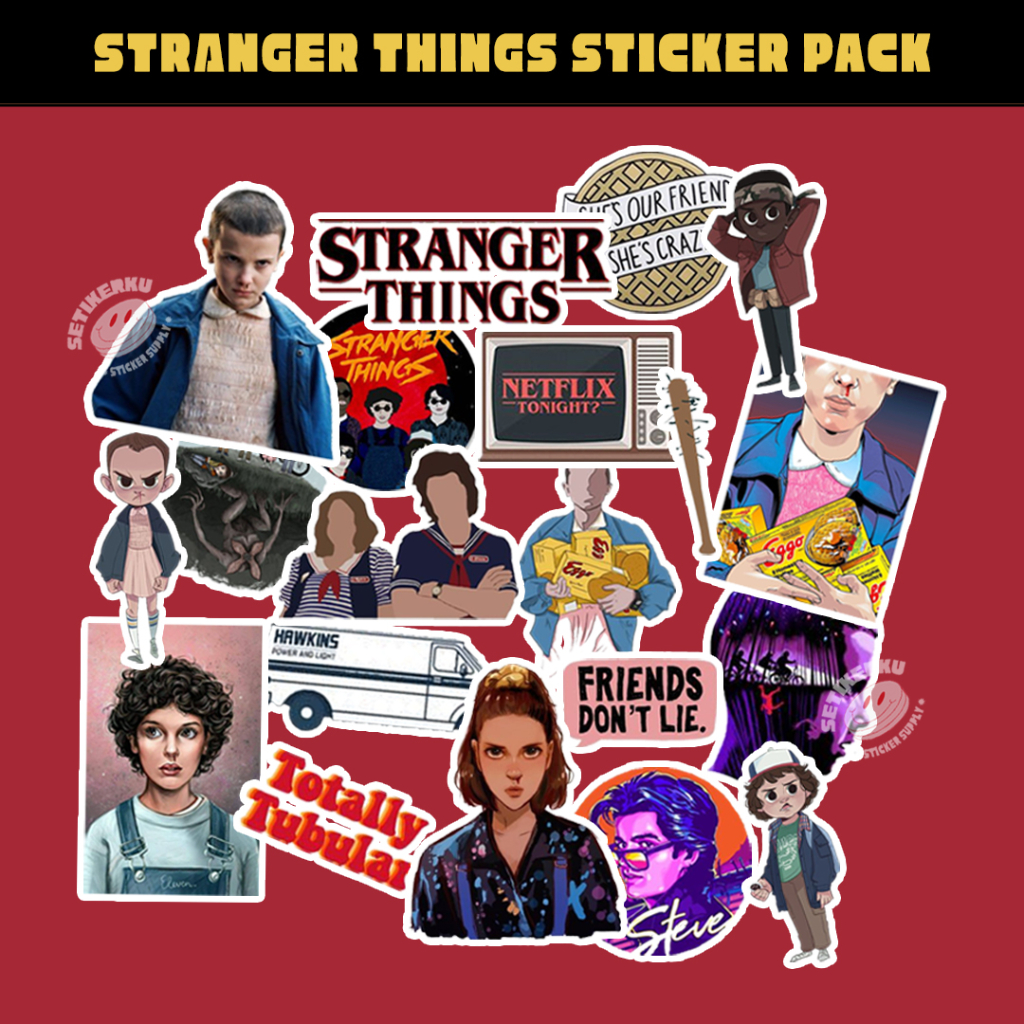Jual Stranger Things Sticker Pack A6 20pcs Shopee Indonesia