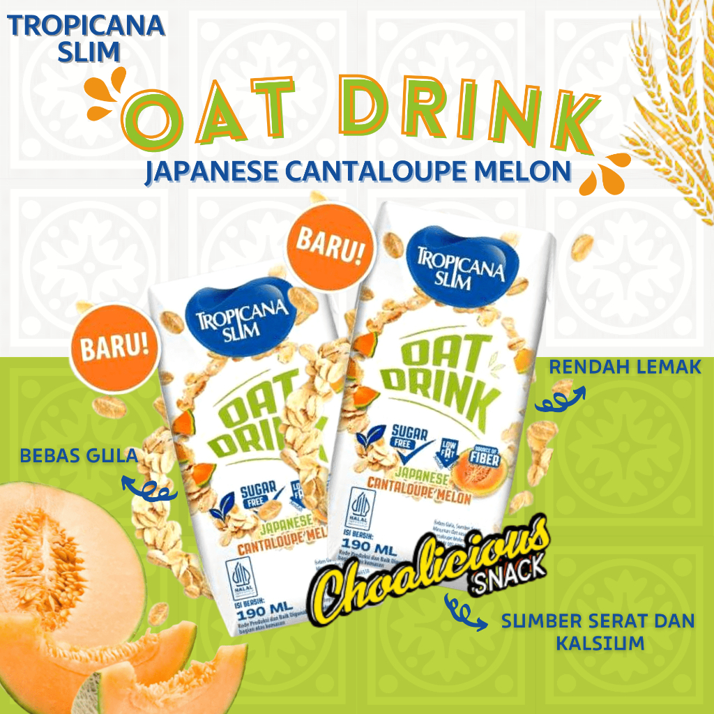 Jual TROPICANA SLIM Oat Drink Japanese Cantaloupe Melon 190 ml Minuman Ready to Drink | Shopee ...