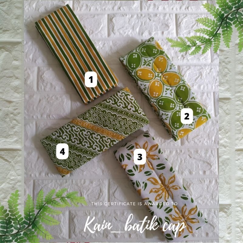 Jual Kain Batik Cap Hijau Daun Batik Cap Hijau Pupus Kain Batik Hijau ...
