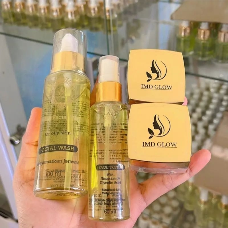 Jual Skincare Imd Glow Bpom Paket Lengkap Tanpa Serum (isi 4 item ...