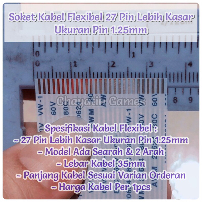 Jual Kabel Flexibel 27 Pin Lebih Kasar Model & Panjang Varian Ukuran ...