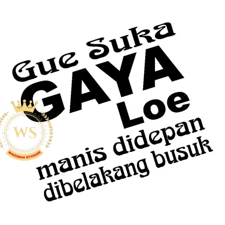 Jual Sticker lucu, kata kata lucu /sticker custeam variasi motor ...