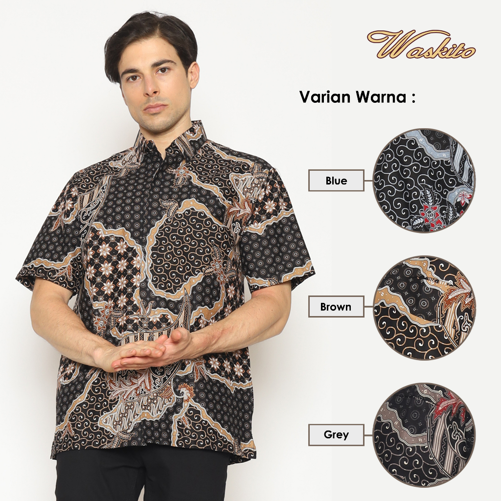 Jual Waskito Hem Batik Katun HB 117977B | Shopee Indonesia