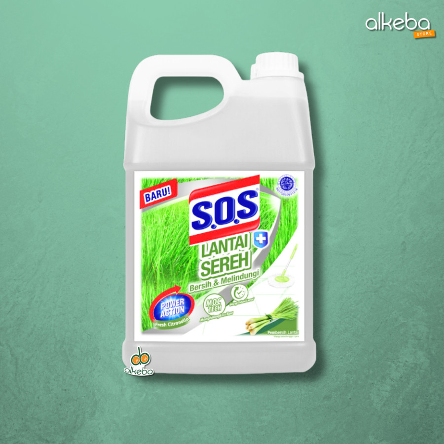 Jual SOS Floor Cleaner Sereh Galon 4 liter Sabun Lantai Anti serangga ...