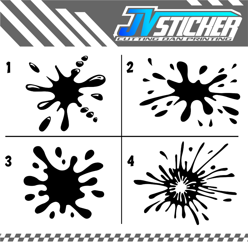 Jual stiker bercak cutting sticker motor stiker laris murah stock ...