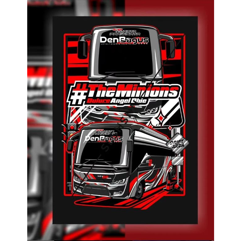 Jual Stiker Bus Mania Bus Artis Basuri The Minions Den Bagus Laser ...