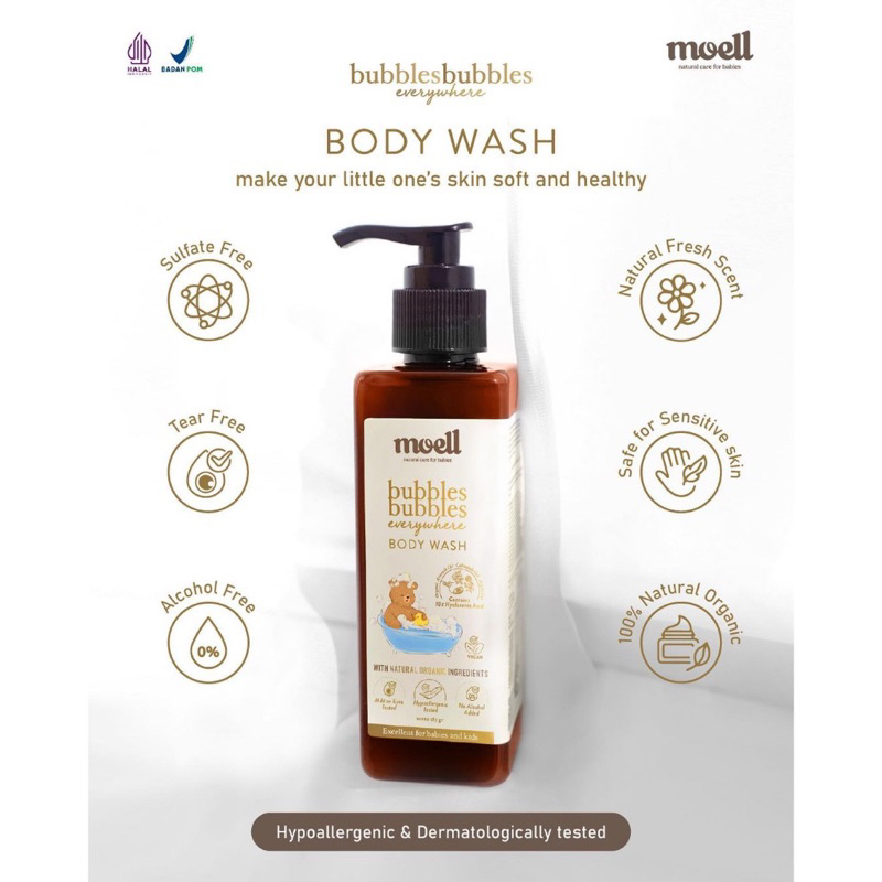 Jual MOELL Bubbles Bubbles Everywhere Shampoo || Body Wash || Moist ...