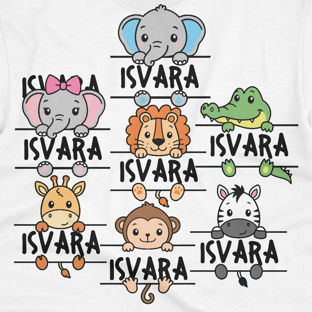 Jual SABLON SETRIKA HEWAN CUTE GRATIS NAMA | SABLON DONG HEWAN ANAK ...