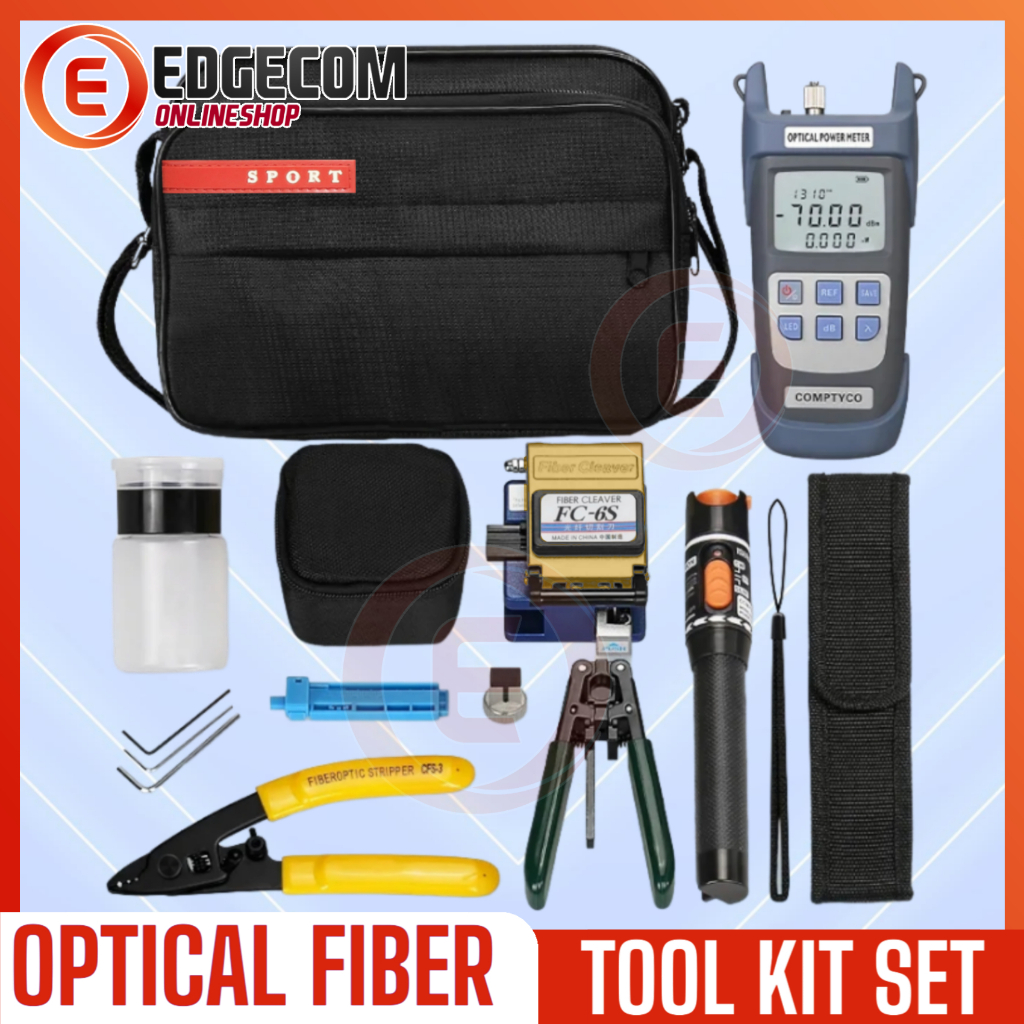 Jual FTTH Toolkit Set Lengkap OPM VFL Cleaver Fiber Optic Tool kit set ...