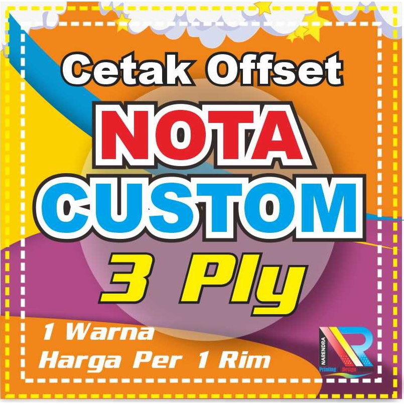 Jual NOTA CUSTOM 3ply 1 rim | 150 lbr | 1WARNA | Offset | Gratis Garis ...