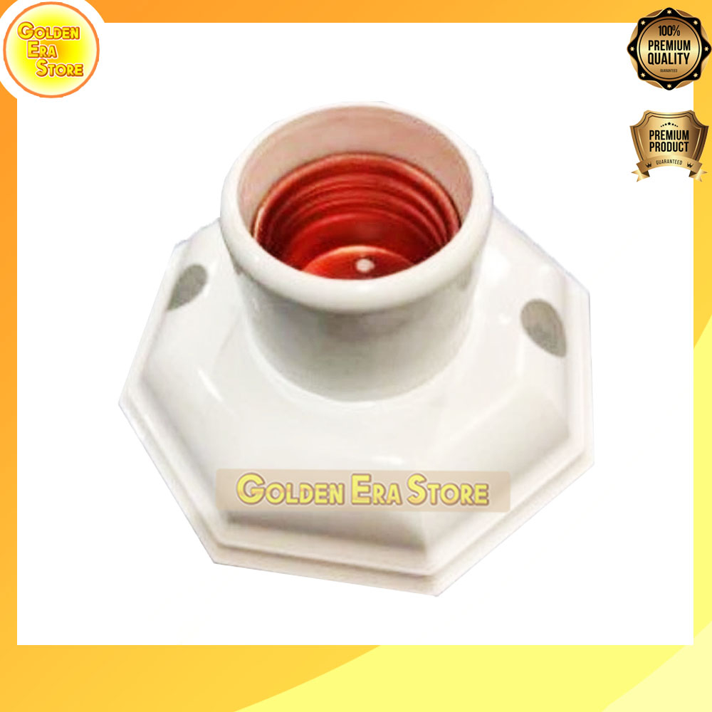 Jual Fiting Plafon DEXTA E27 / Fiting Plafon Rumah E27 Segi 8 tipe Dexta DX-512 , DX-513, DX-514 ...