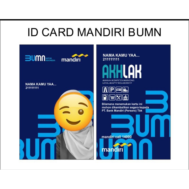Jual Cetak Id Card BUMN custome BISA SATUAN printing | Shopee Indonesia