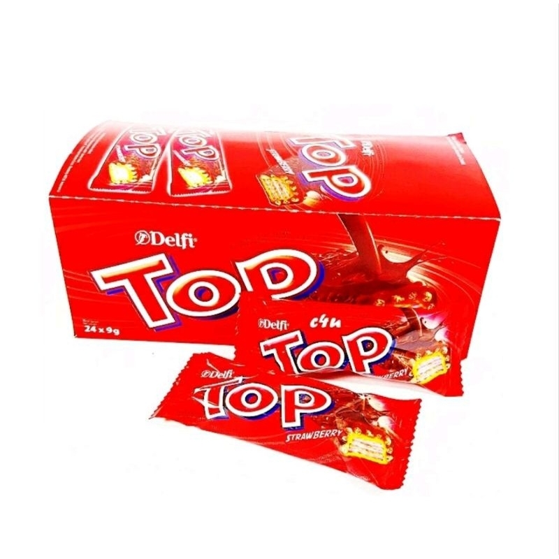 Jual Delfi Top Strawberry Wafer 1 Box 12pcs | Shopee Indonesia