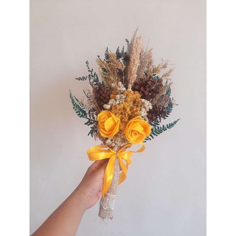 Jual Buket Mawar Kuning Buket Wedding | Shopee Indonesia
