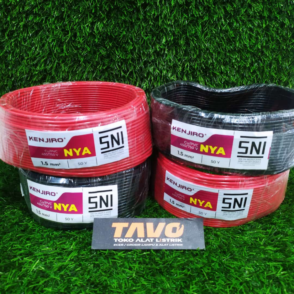 Jual Kabel Listrik Tunggal Kawat NYA Kenjiro 1,5mm Tembaga Murni SNI | Shopee Indonesia