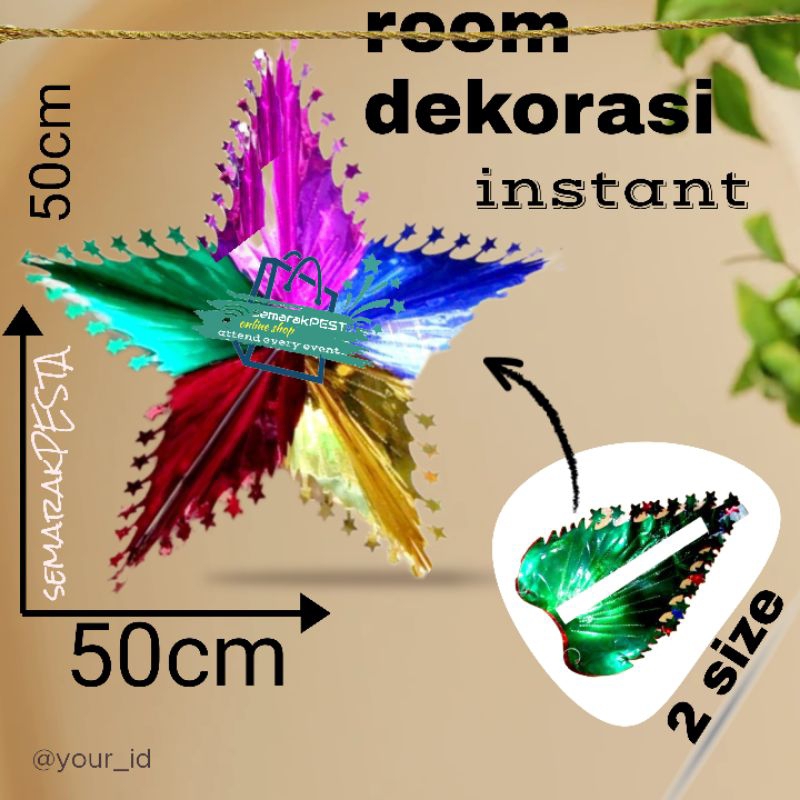 Jual (room dekorasi)dekorasi gantung, hiasan gantung, lampion bintang ...