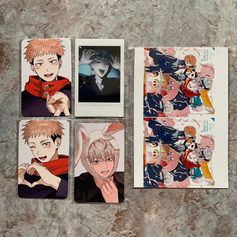 Jual FANMERCH Photocard Pola PBOX Neppuri Gojo Yuuji Megumi Nobara JJK ...