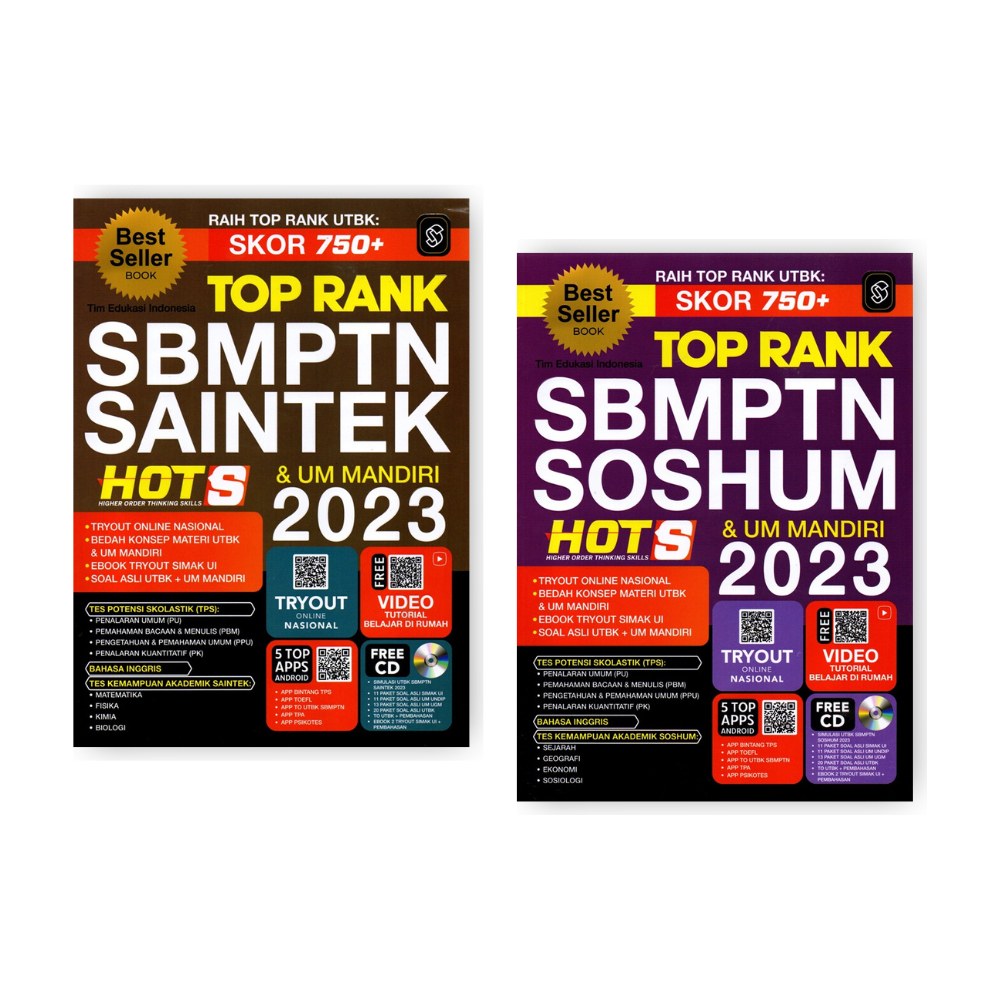 Jual BK - TOP RANK SBMPTN SAINTEK & SOSHUM 2023 Plus CD | Shopee Indonesia