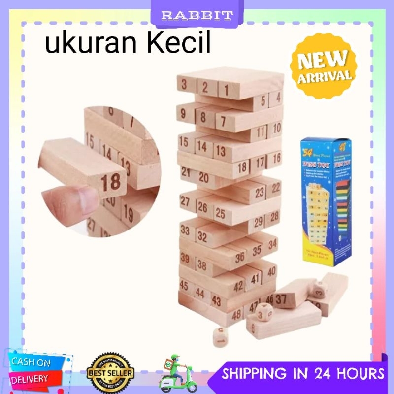 Jual [READY] Permainan Stacko Wooden Kayu Susun Balok Ukuran Mini ...