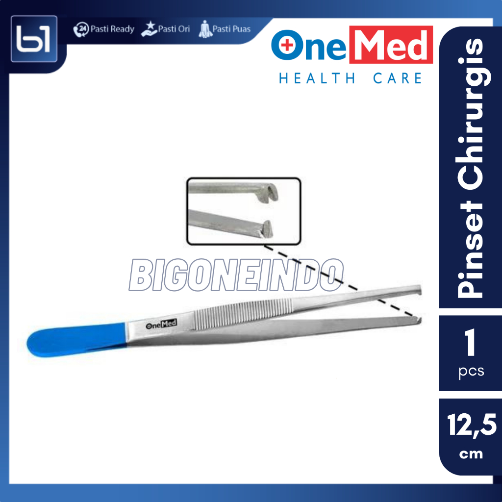 Jual Pinset Onemed Stainless Steel Anatomis Dressing Forcep & Chirurgis ...