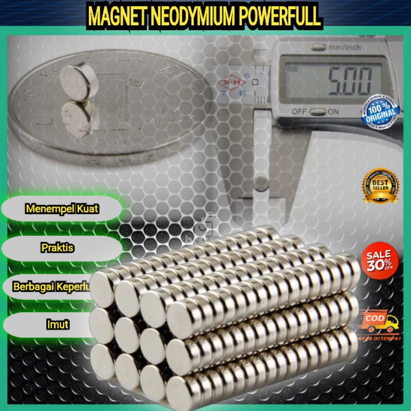 Jual Magnet Neodymium Powerful NdFeB N35 Satuan | Shopee Indonesia