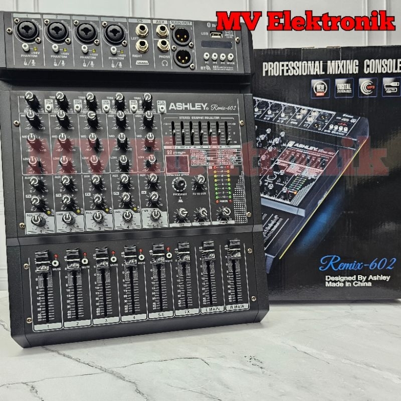 Jual Mixer Ashley Remix 602 Original Mixer 6 Channel Effect 99dsp 24bit Equalizer Model | Shopee ...
