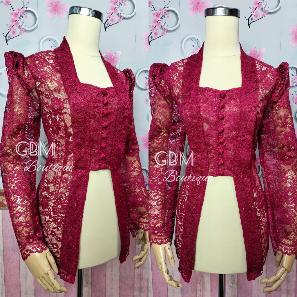 Jual Kebaya Modern Kutubaru Crop Tanpa Furing Untuk Wisuda/ Lamaran ...