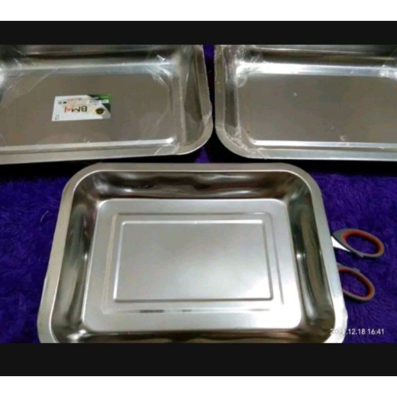 Jual nampan stainless stell persegi BMW/baki stainless prasmanan ...